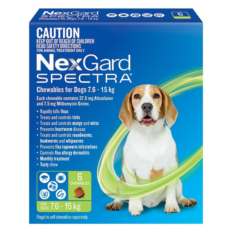 NEXGARD SPECTRA DOGS 7.6-15KG 6PK – Riverview Produce
